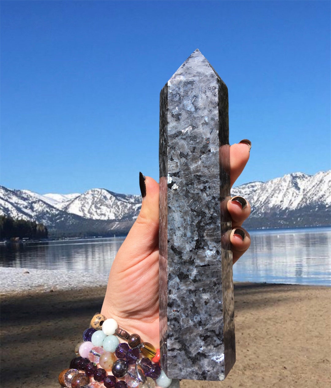 Larvikite Tower, Healing Crystal Wand Stone, Larvikite Labradorite ...