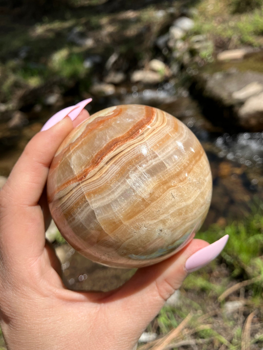 73mm Calcite Sphere, Large Crystal Sphere - Etsy