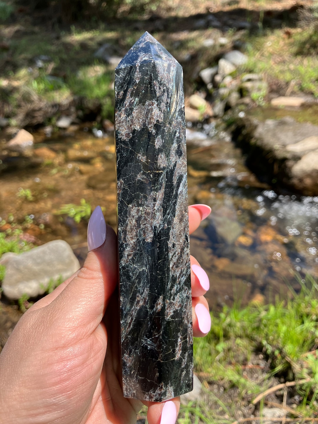 Large Astrophyllite Tower, Fireworks Stone, Large Crystal, Dark Crystal ...