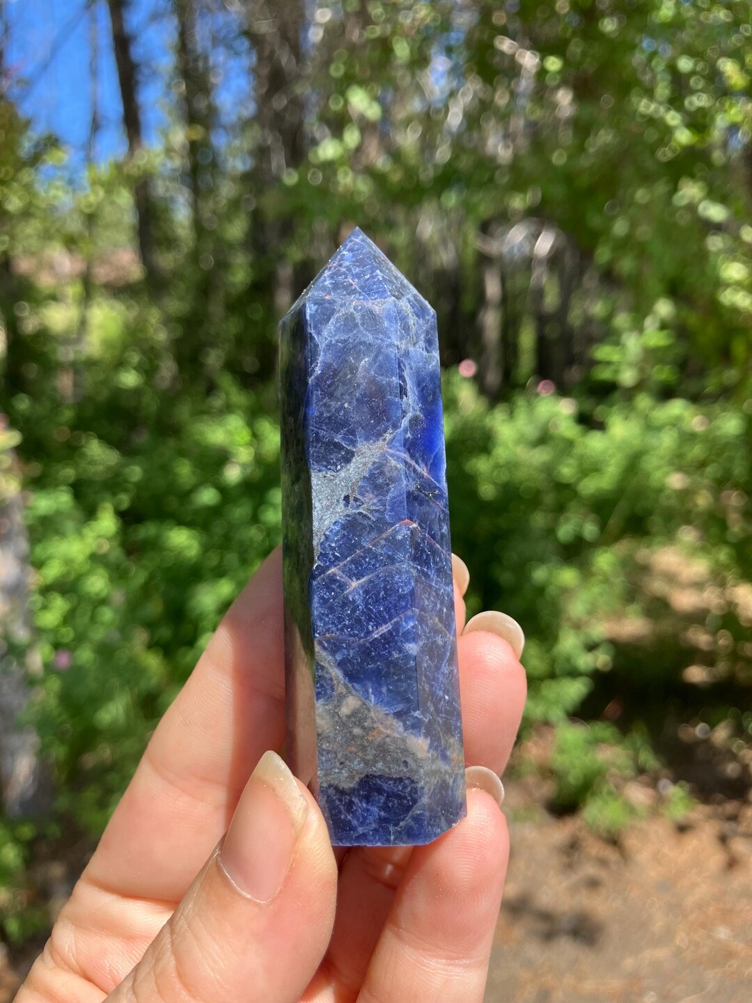Sodalite Tower, Blue Crystal Tower - Etsy