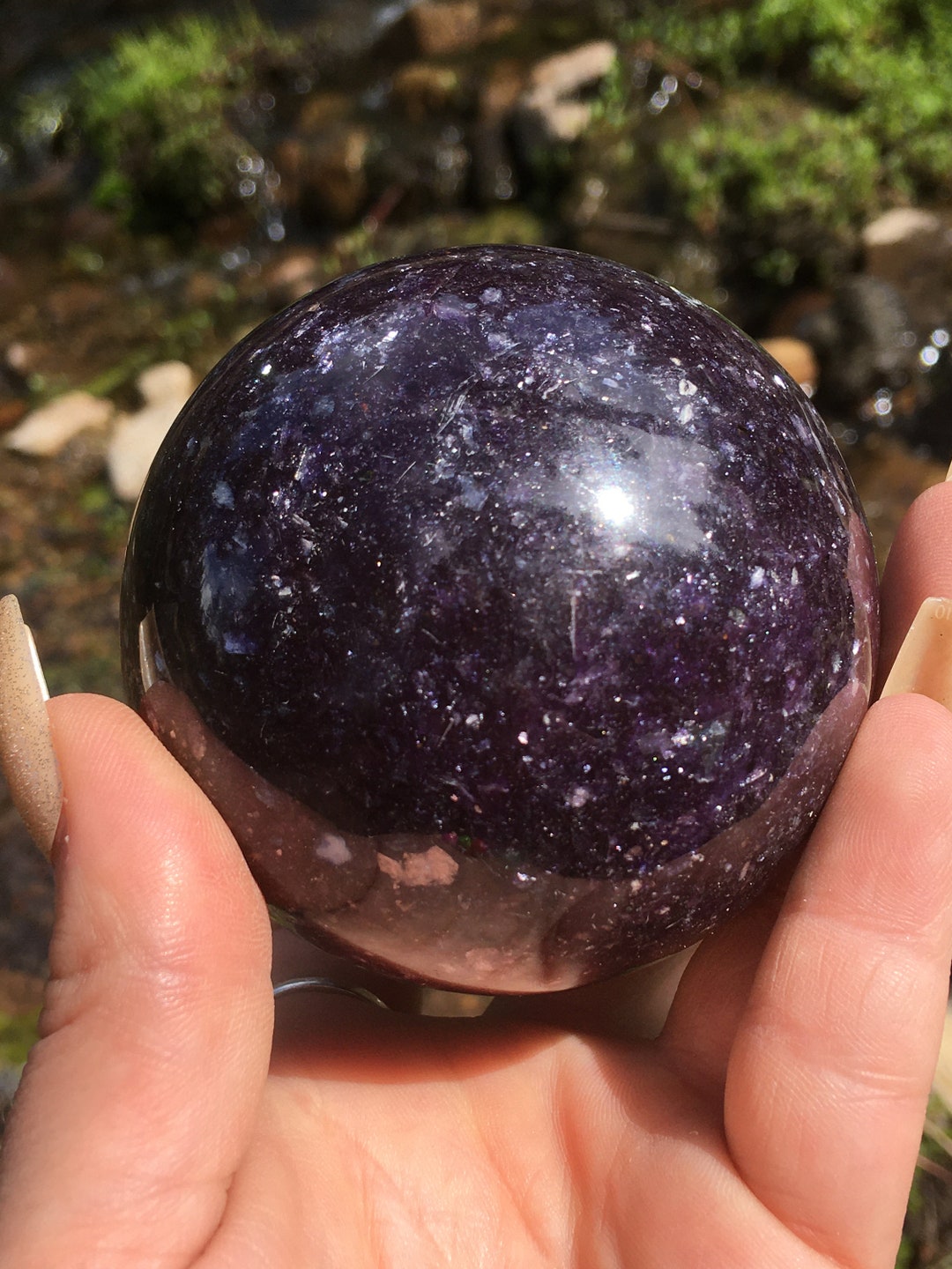Purple Lepidolite Sphere, Huge Sphere, Rocks and Minerals, Purple Mica ...