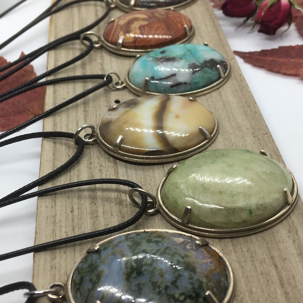 Large Stone Pendant - Etsy
