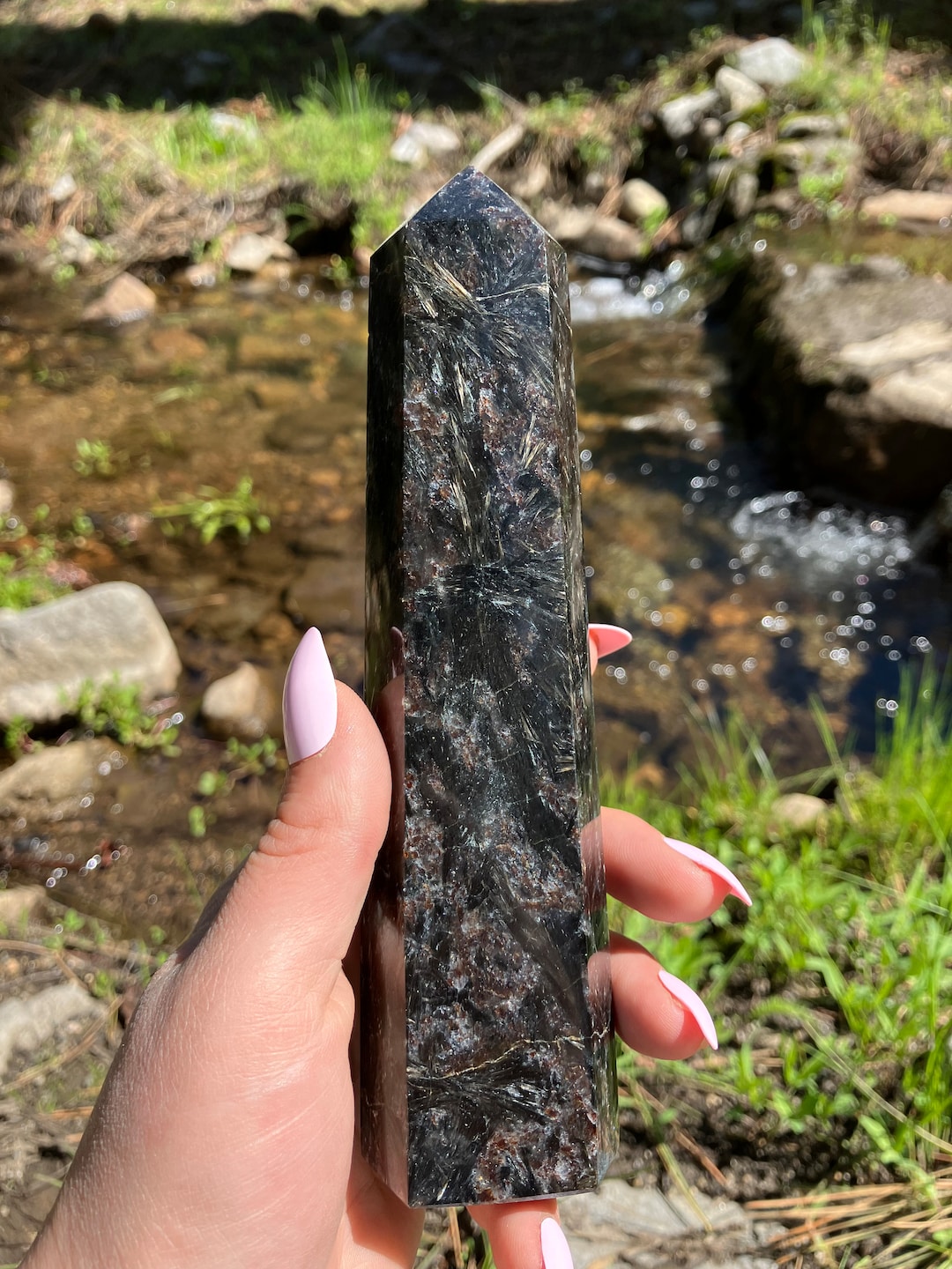 Fireworks Stone, Astrophyllite Towers, Large Stone Tower - Etsy