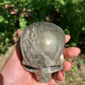 Pyrite Skull, Carved Skull, Sallysgemtreasures - Etsy
