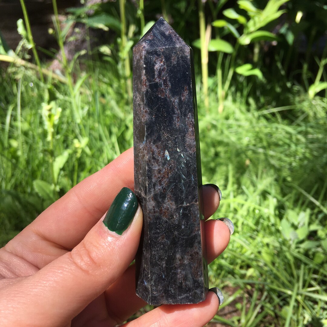 Astrophyllite Tower, Fireworks Stone Obelisk, 4 Inch Crystal Wand - Etsy