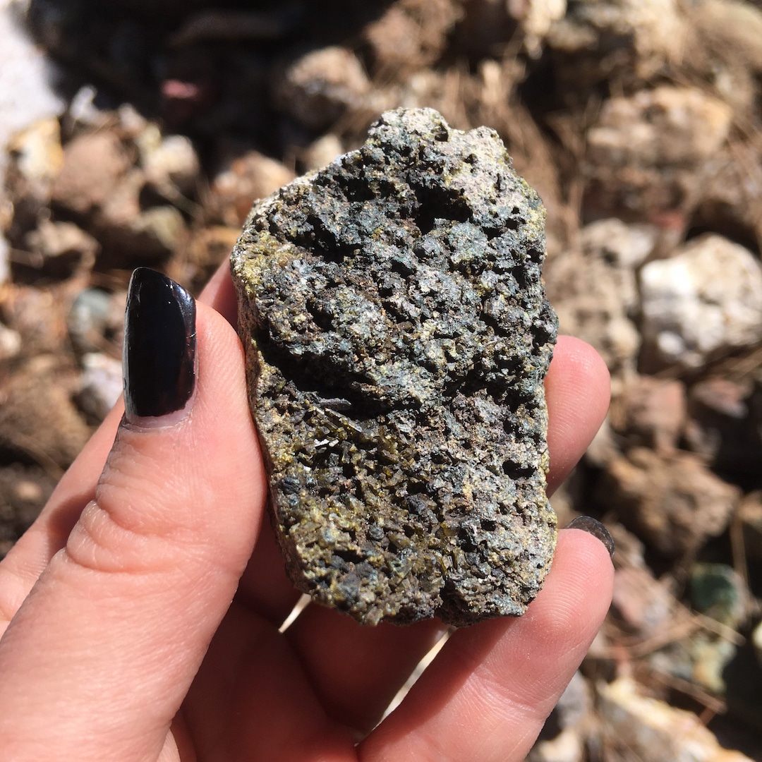 Epidote From Nevada, Calcite and Epidote, Crystal Specimen, Green ...