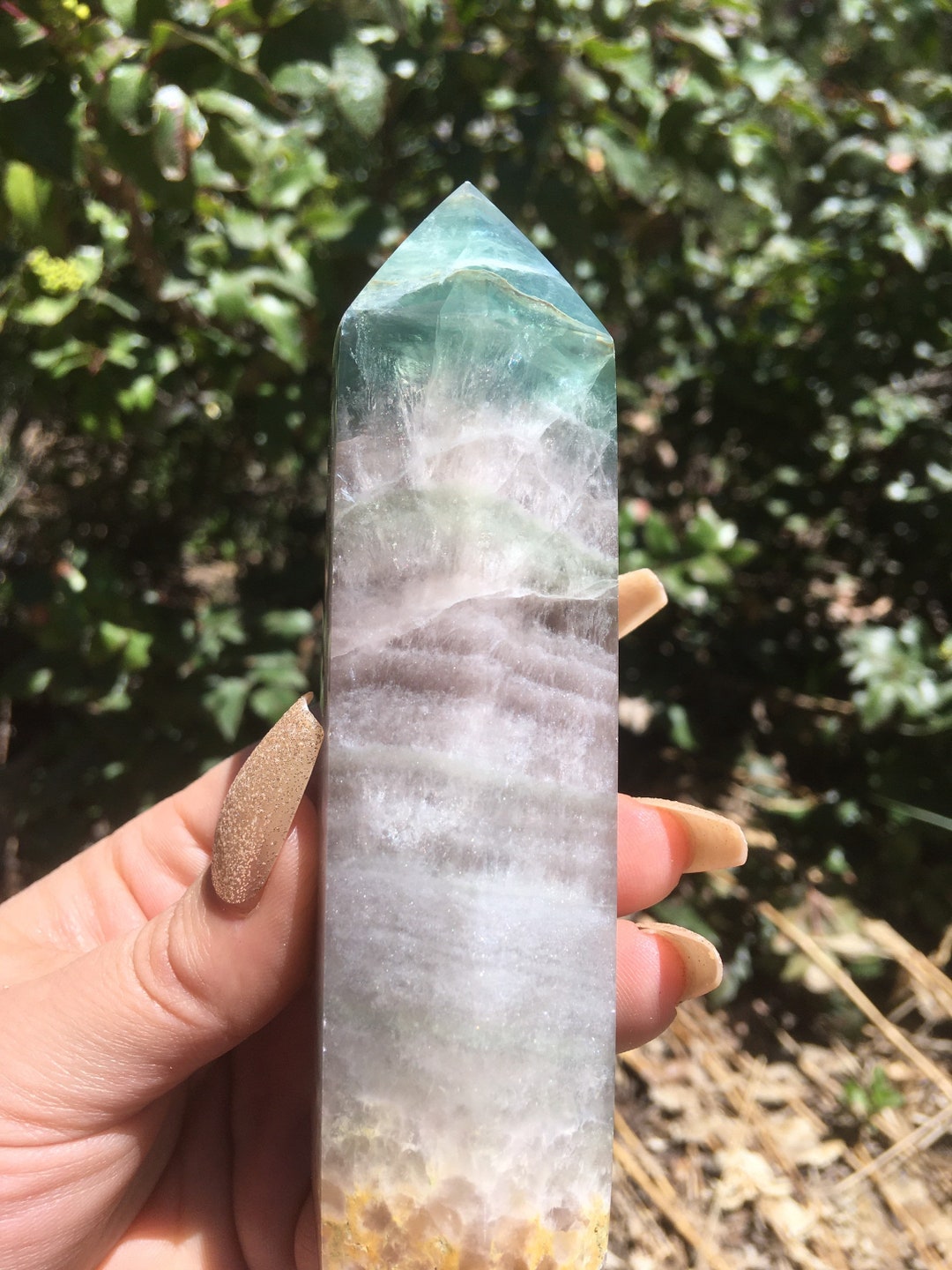 Green Fluorite Obelisk, Large Crystal, Green Rocks, Green Crystal Tower ...
