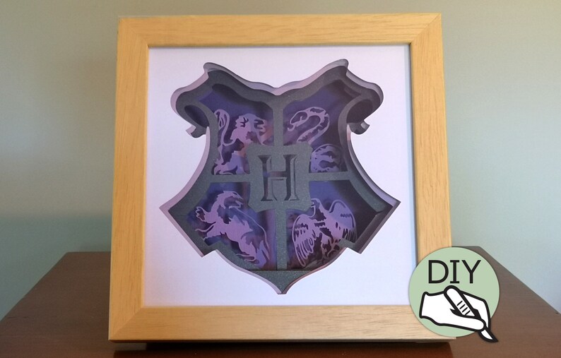 Wizard Crest Papercut Template PDF PNG for Handcutting & SVG - Etsy