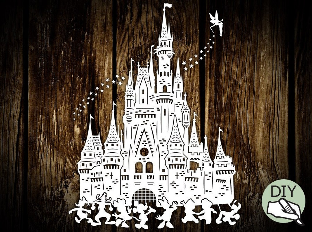 Magical Kingdom Castle Papercut Template Poster PDF PNG & SVG, File for ...