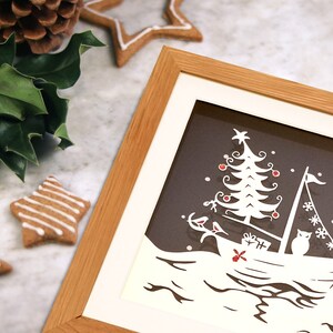 Festive Voyage Christmas Papercut Framed Art Ideal Gift - Etsy