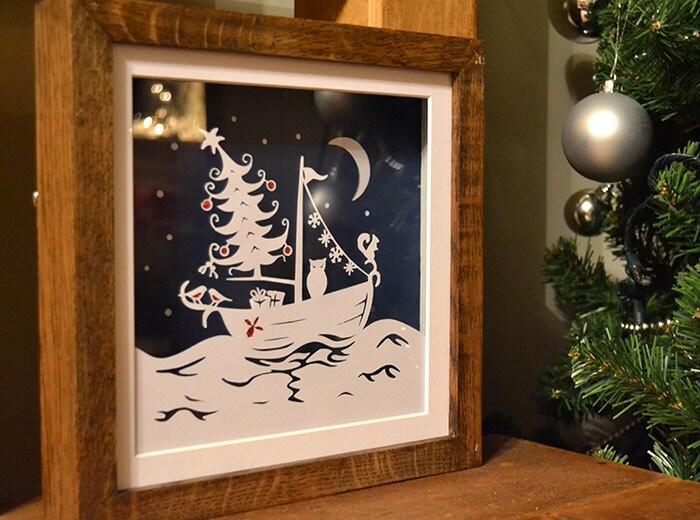 Festive Voyage Christmas Papercut Framed Art Ideal Gift - Etsy