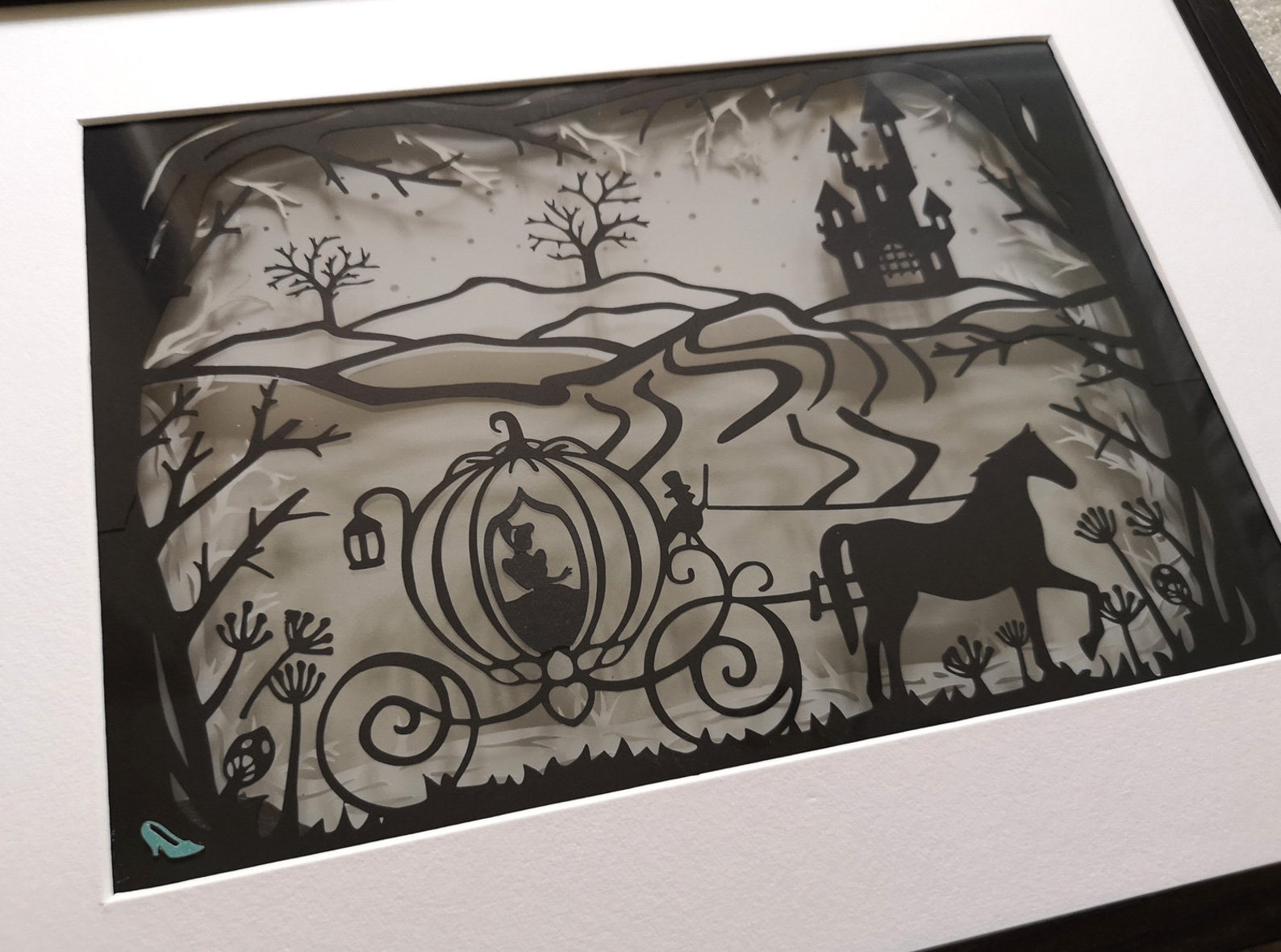 Cinderella Lightbox Paper Cutting Shadowbox Disney - Etsy