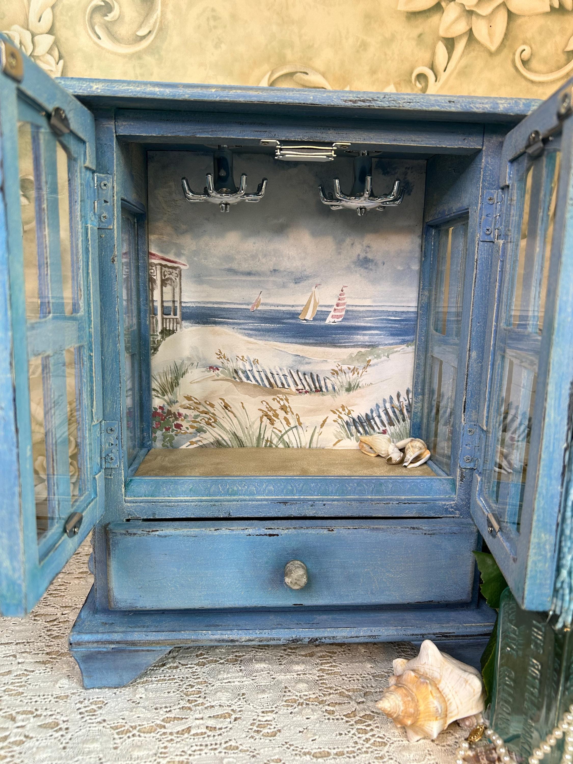 Beach Jewelry Box, Nautical Gift for Woman, One of a Kind Hand Painted ...