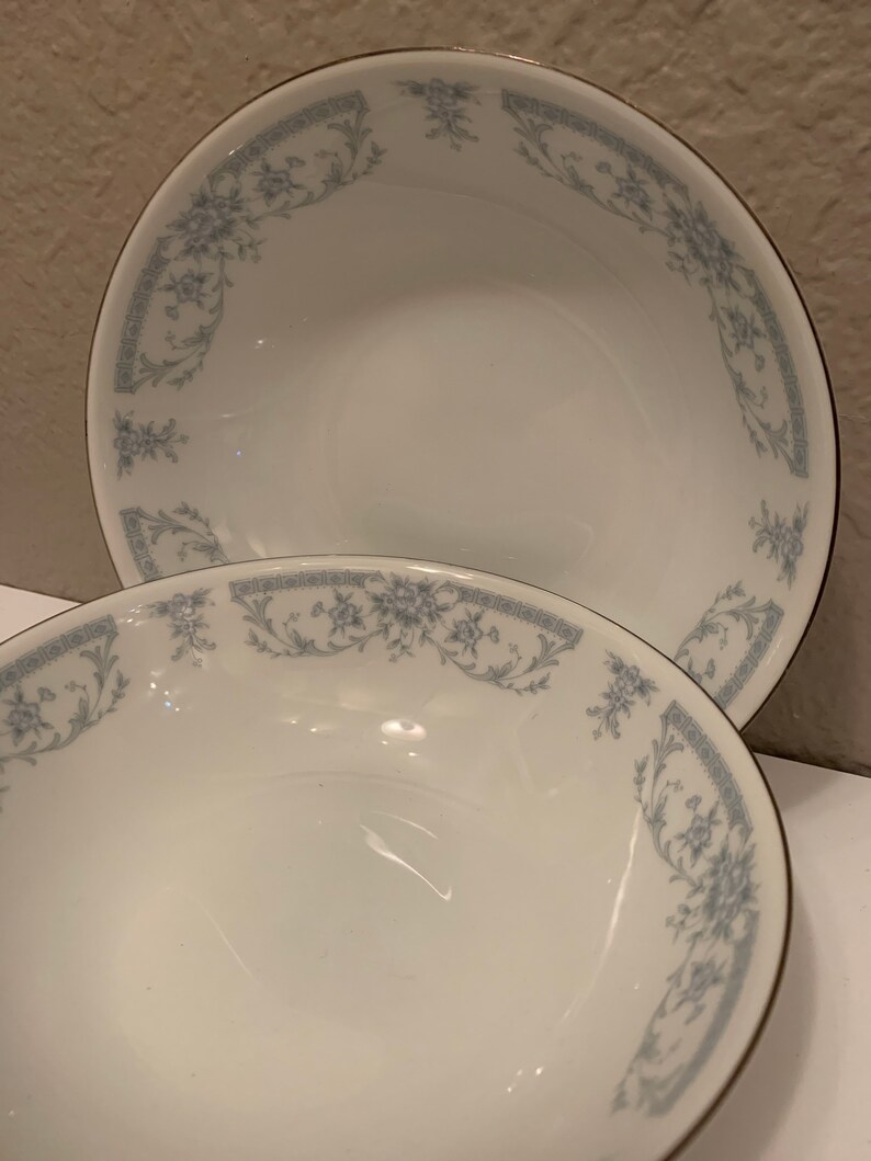 Set of 2 Sheffield BLUE WHISPER Porcelain Fine China 6.25 | Etsy