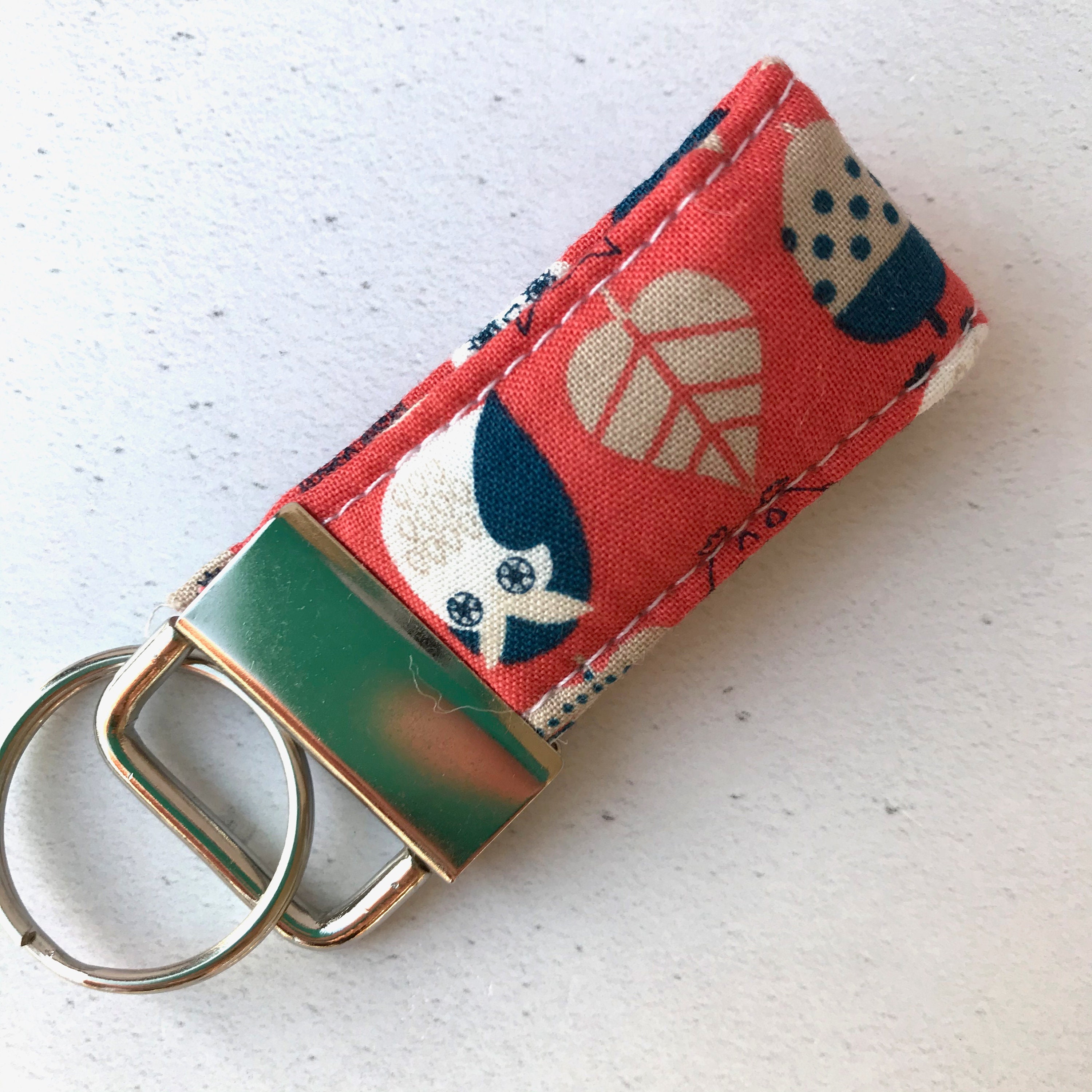 ASSORTED DESIGNS - Key Rings - Key Fobs - Handmade - Hand Sewn - Flower ...