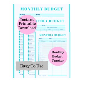 Monthly Budget Planner Printable | Financial Journal | Monthly Budget ...