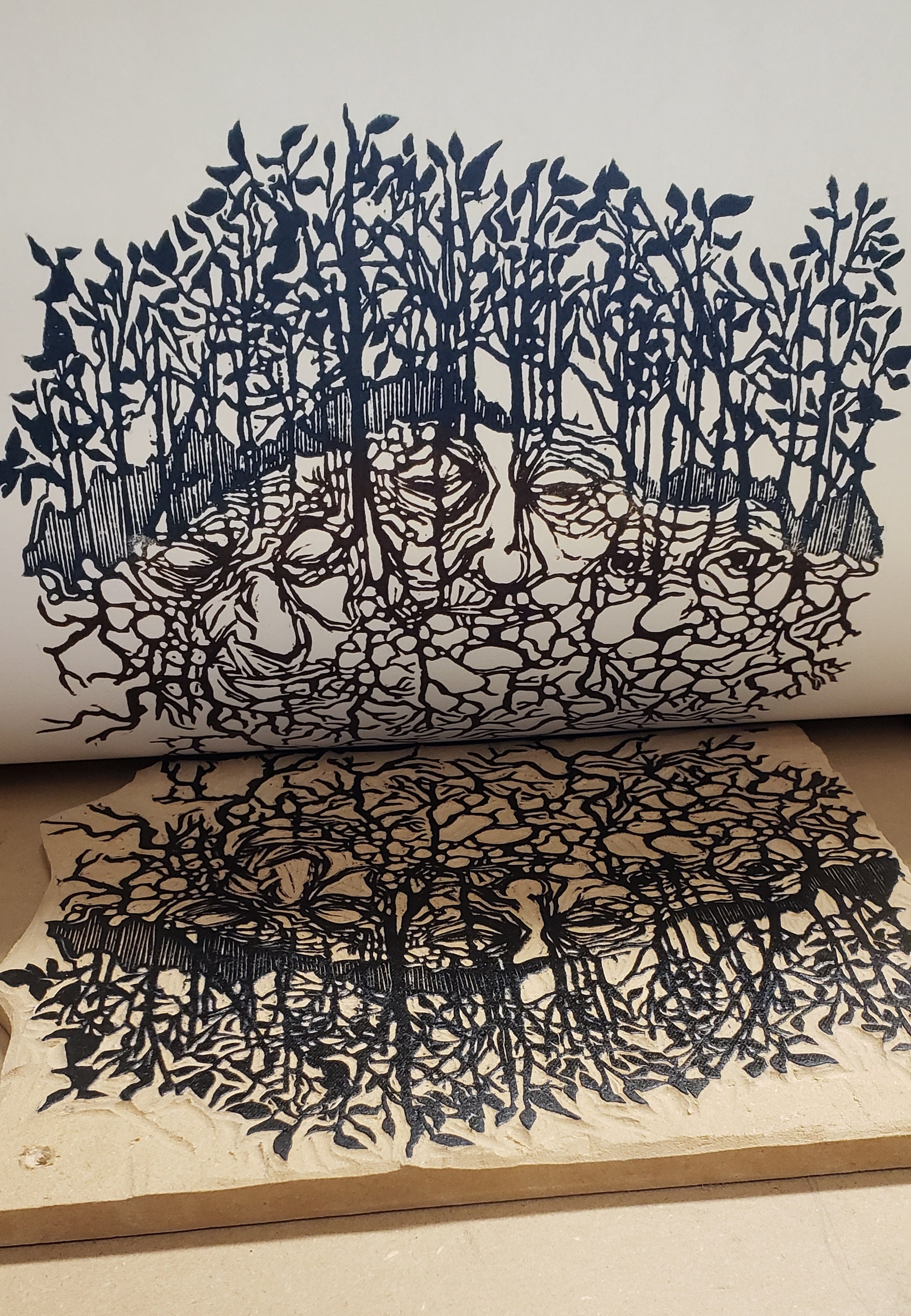 Authentic Wisdom, Original Woodcut Print - Etsy