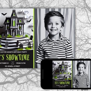 It's Showtime Beetlejuice Inspired Party Invite With Photo- Editable ...