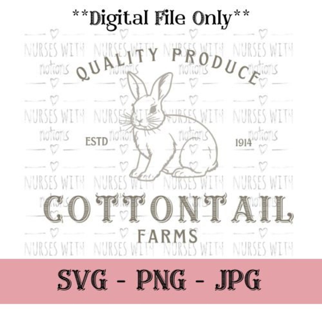 Easter Svg Cottontail Svg Bunny Svg Easter Bunny Spring Svg Easter Cut ...