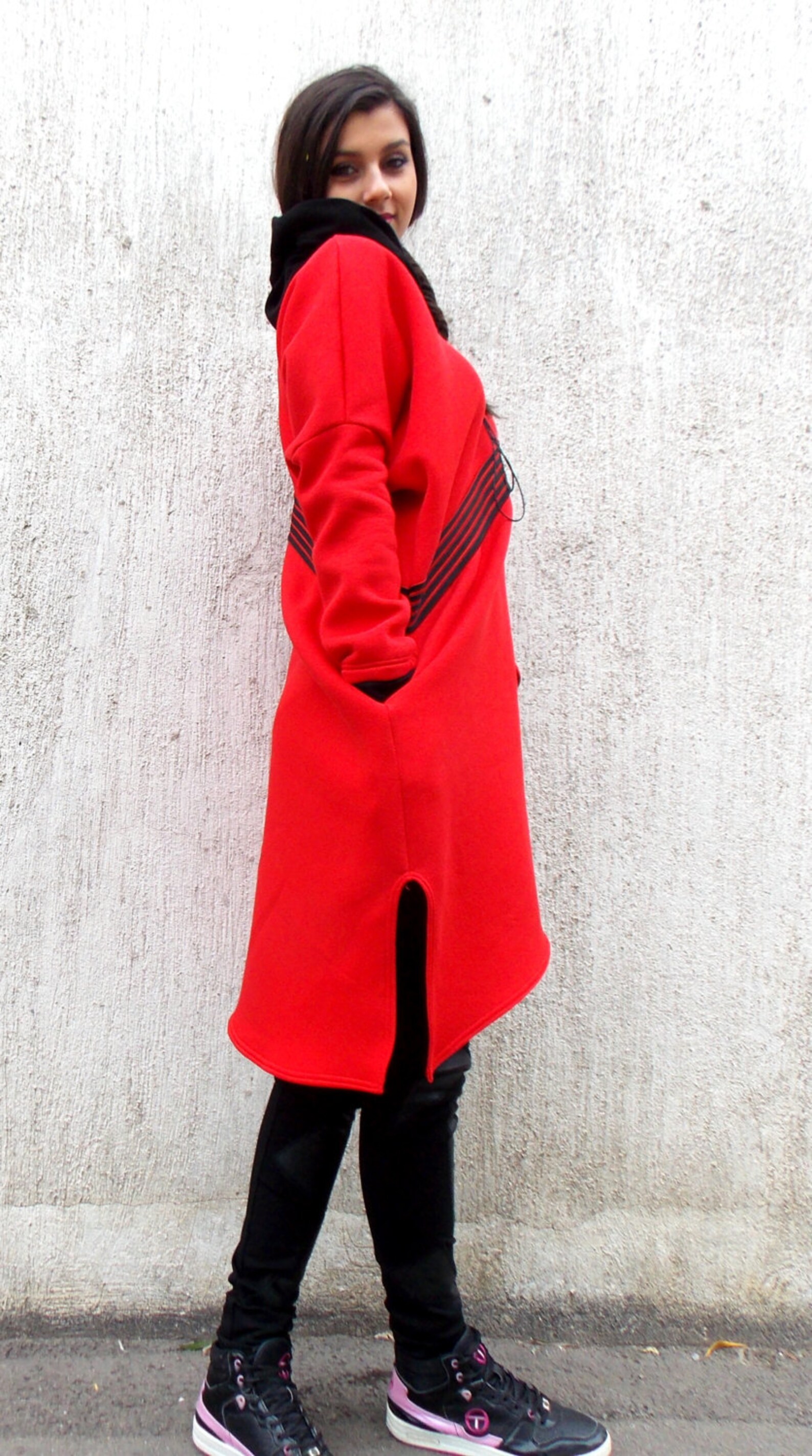 Women Sweatshirt Tunic With Hood Urban Unisex Tunic Streetwear Clothing ...