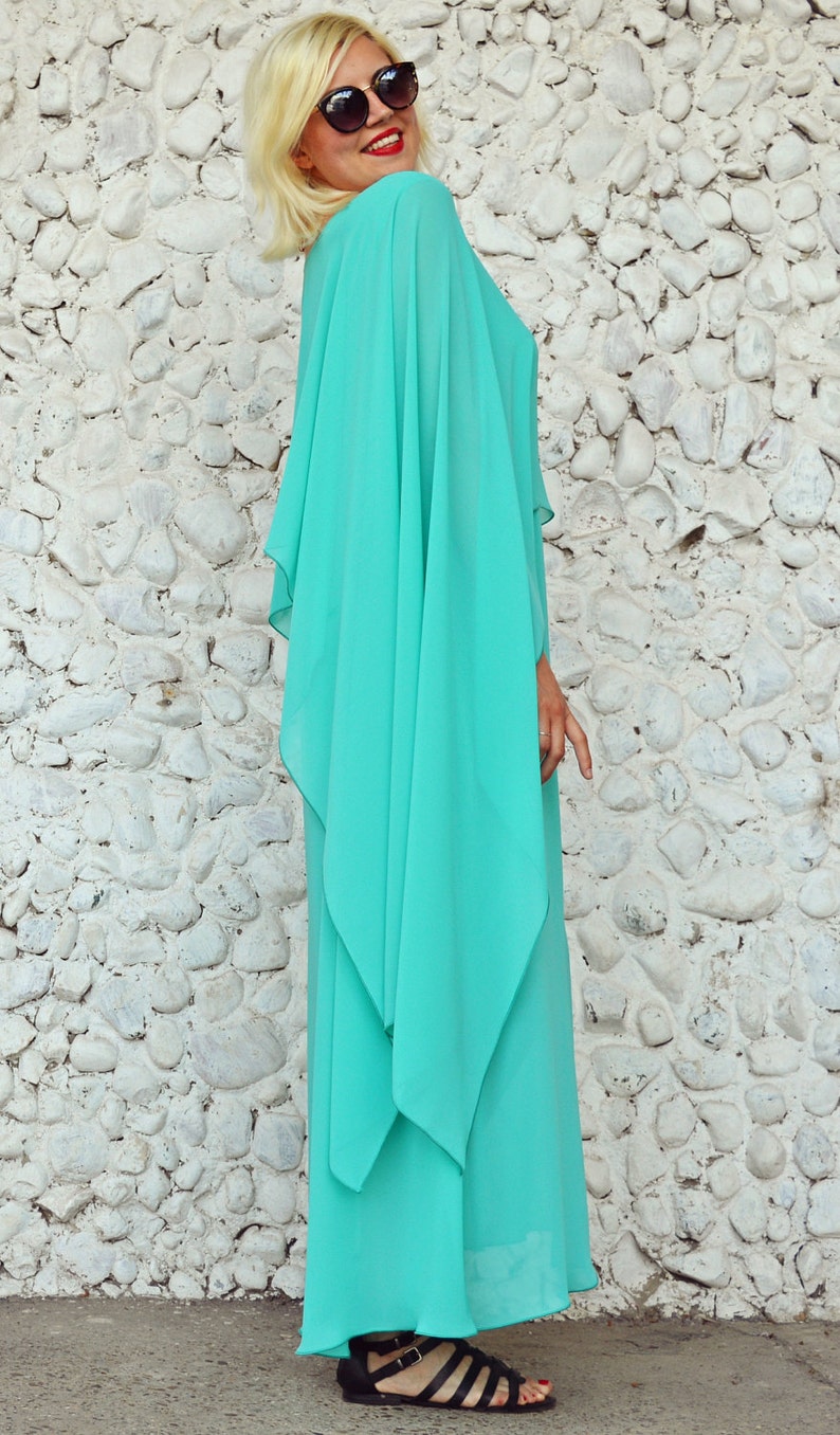 Turquoise Extravagant Kaftan / Elegant Loose Dress / Turquoise - Etsy