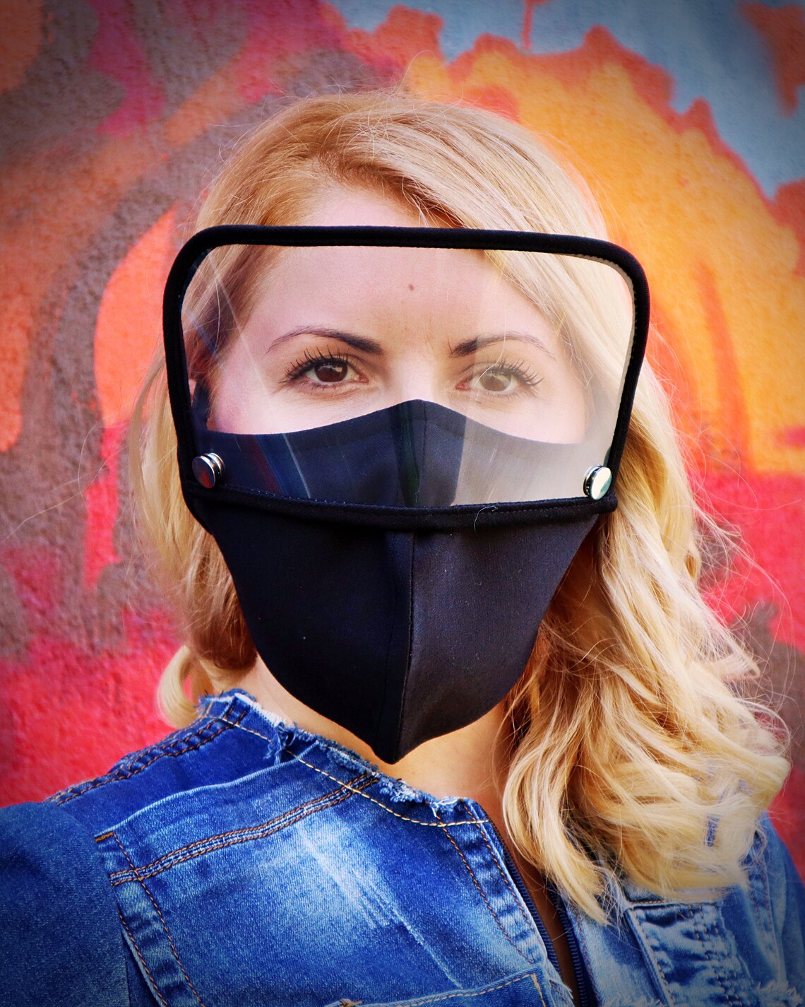 Reusable Face Mask With Shield Visor Face Mask Shield - Etsy