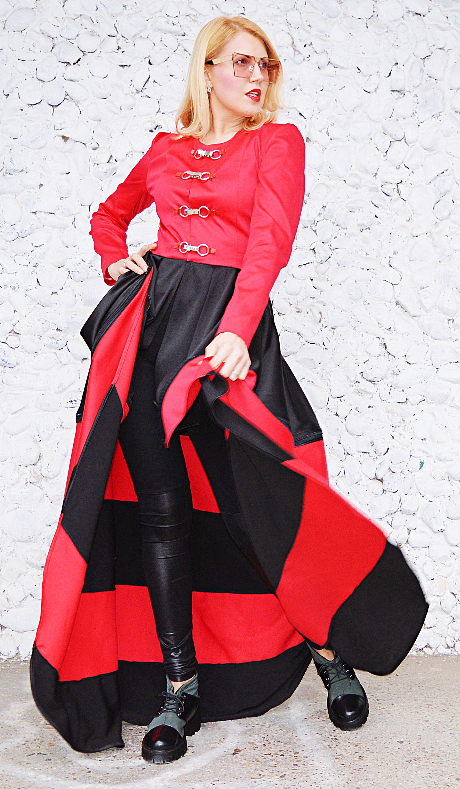 Striped Jacket Cotton Jacket With Stripes Red Striped Jacket | Etsy