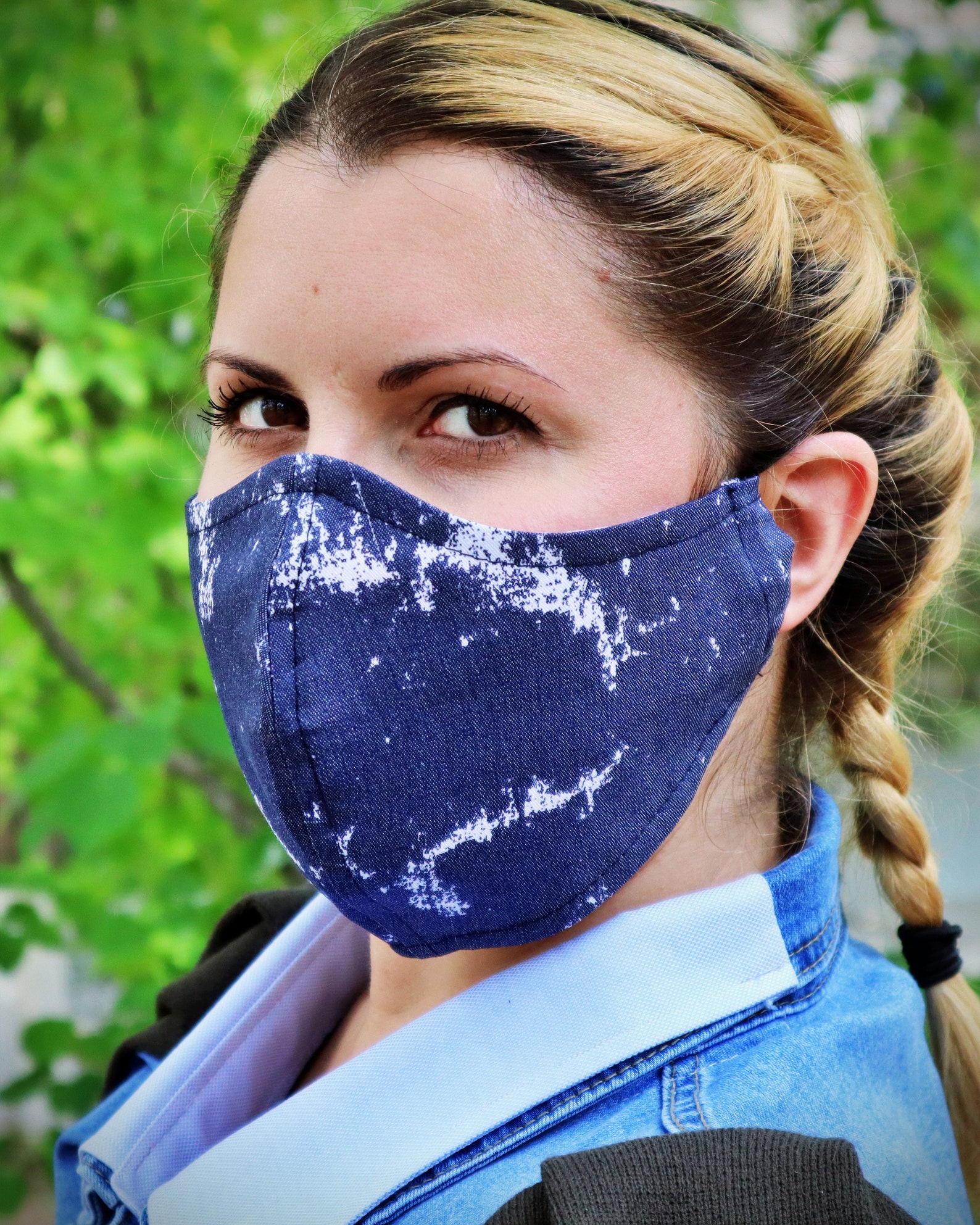 Denim Mask With Filter Pocket Jean Mask Anti-dust Masks - Etsy
