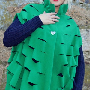 Laser Cut Wool Cape, Women's Poncho Cape, Cropped Cloak for Women TC86 ...