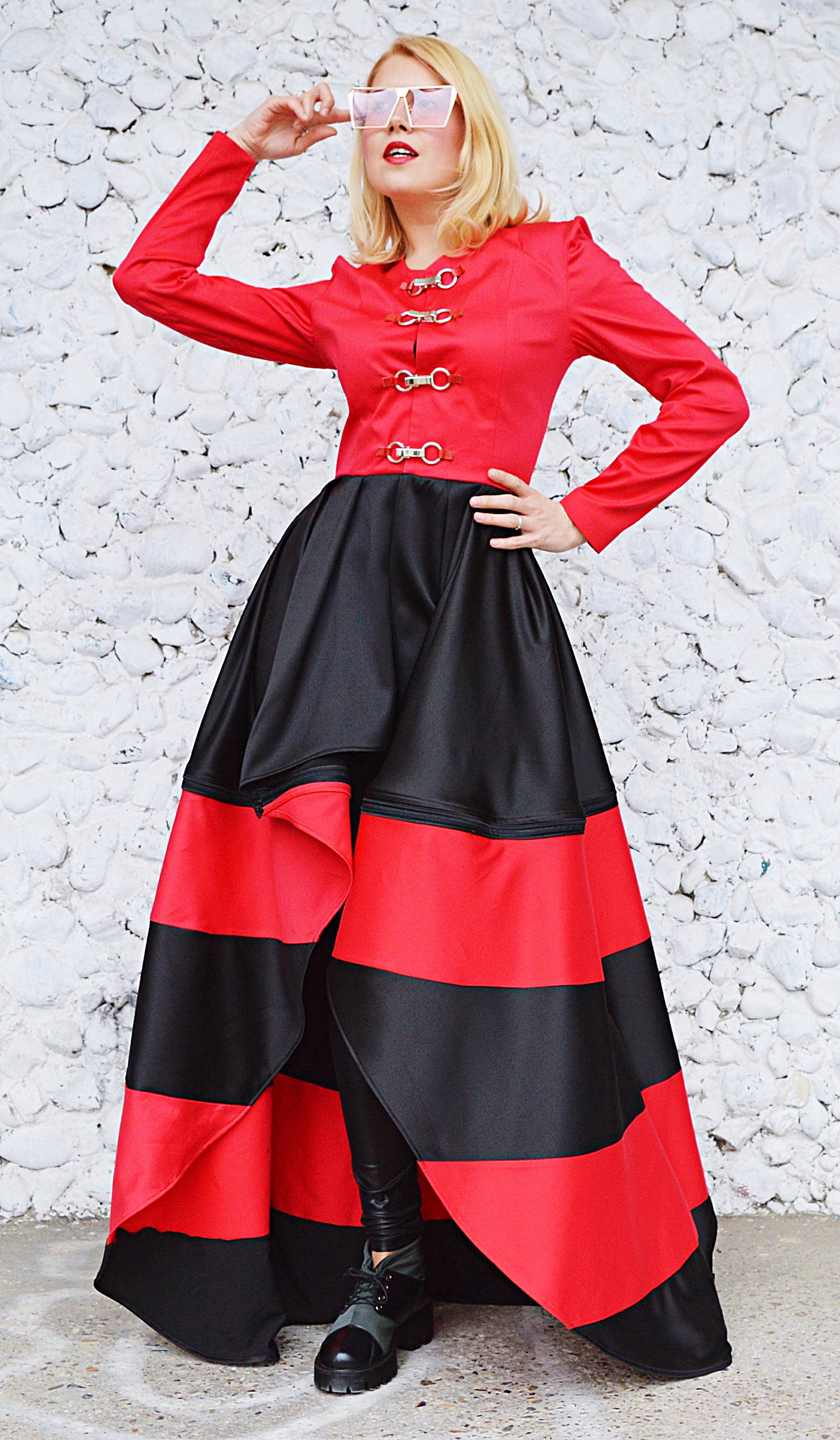 Striped Jacket Cotton Jacket With Stripes Red Striped Jacket | Etsy