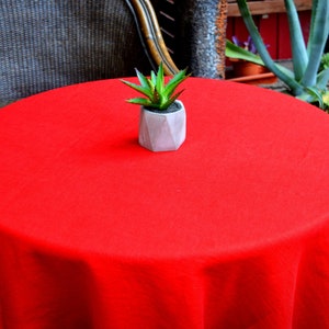 Red Linen Tablecloth for Dining Soft Natural Linen Table Cloth - Etsy