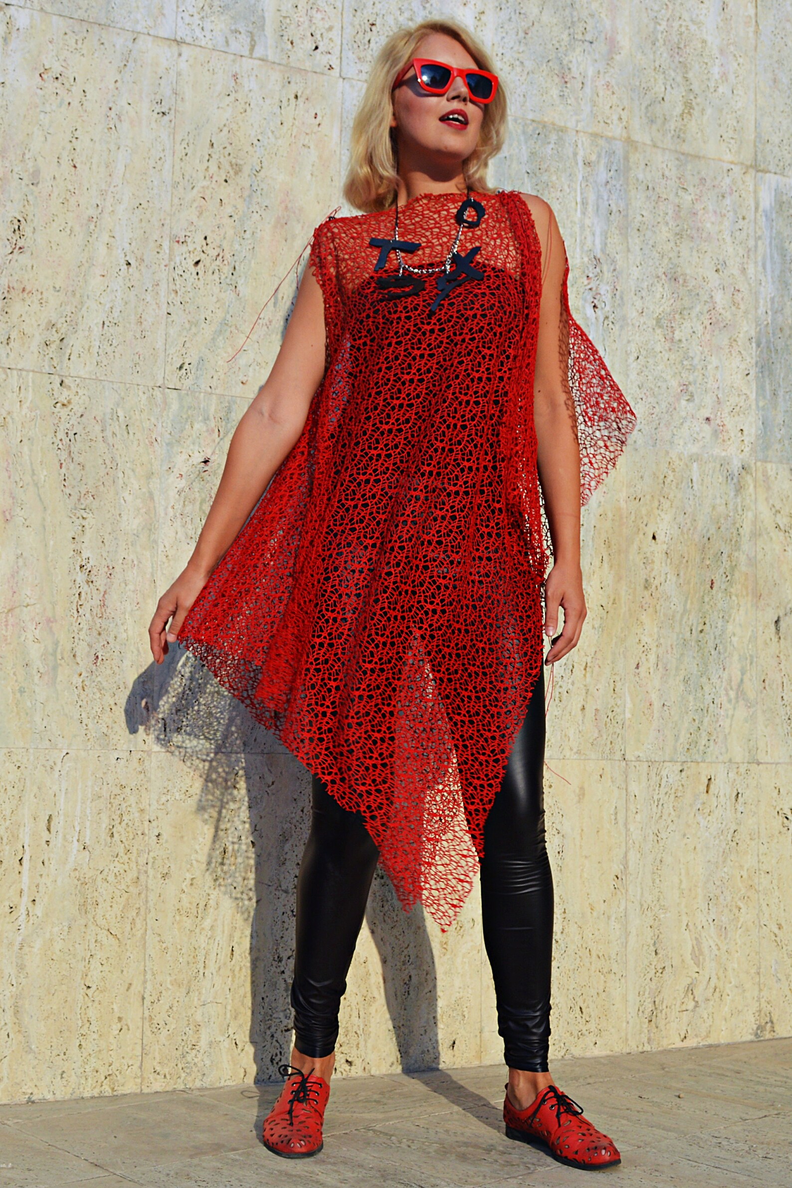 Formal Lace Tunic Party Dress for Women Red Mash Tunic TT122 - Etsy