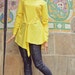 Extravagant Lemon Yellow Blouse / Pure Cotton Lemon Yellow Top - Etsy