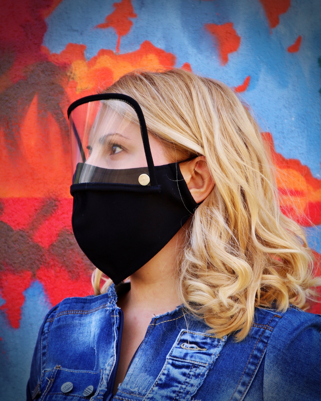 Reusable Face Mask With Shield Visor, Face Mask Shield, Removable Face ...