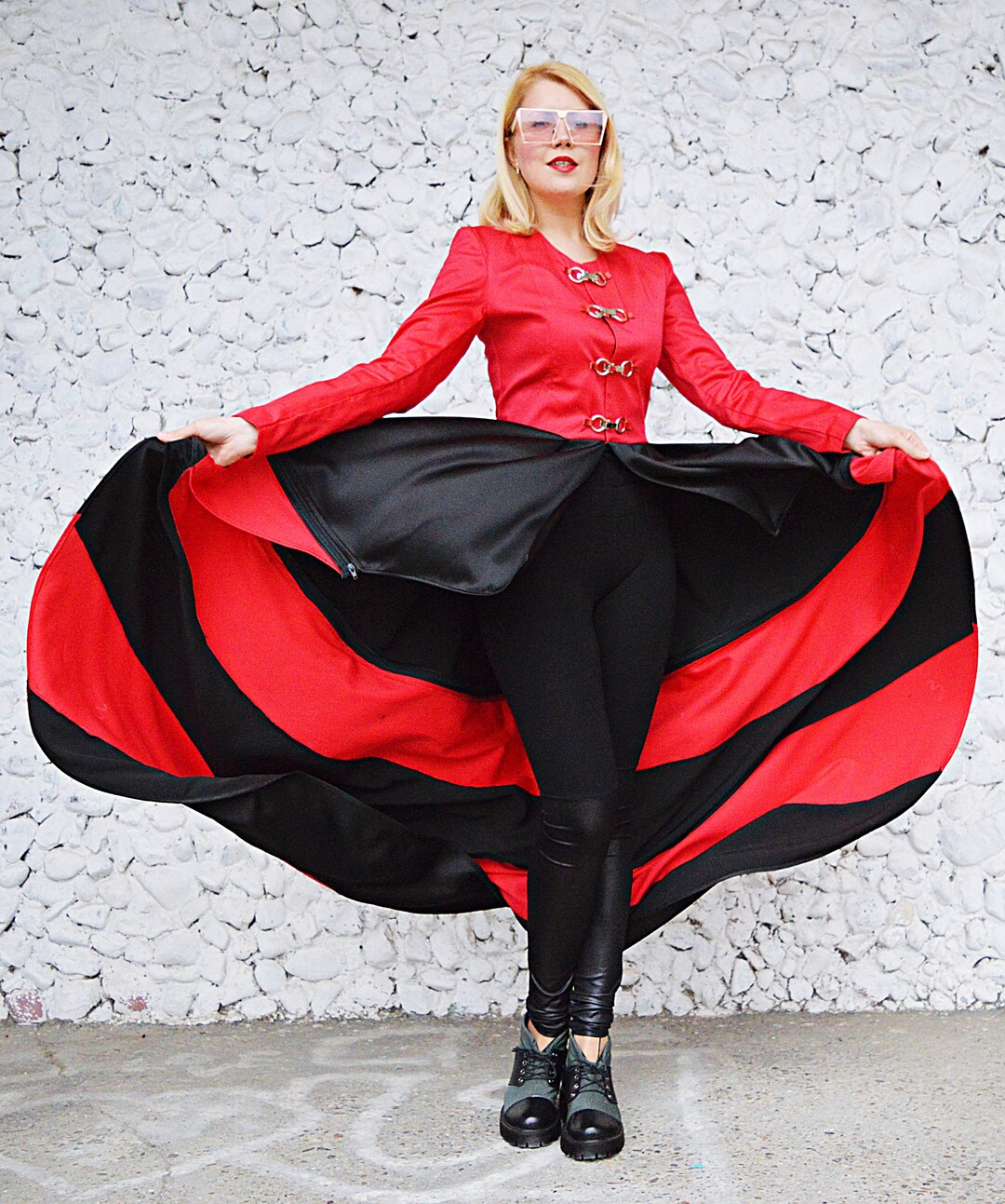 Striped Jacket Cotton Jacket With Stripes Red Striped Jacket Spring ...