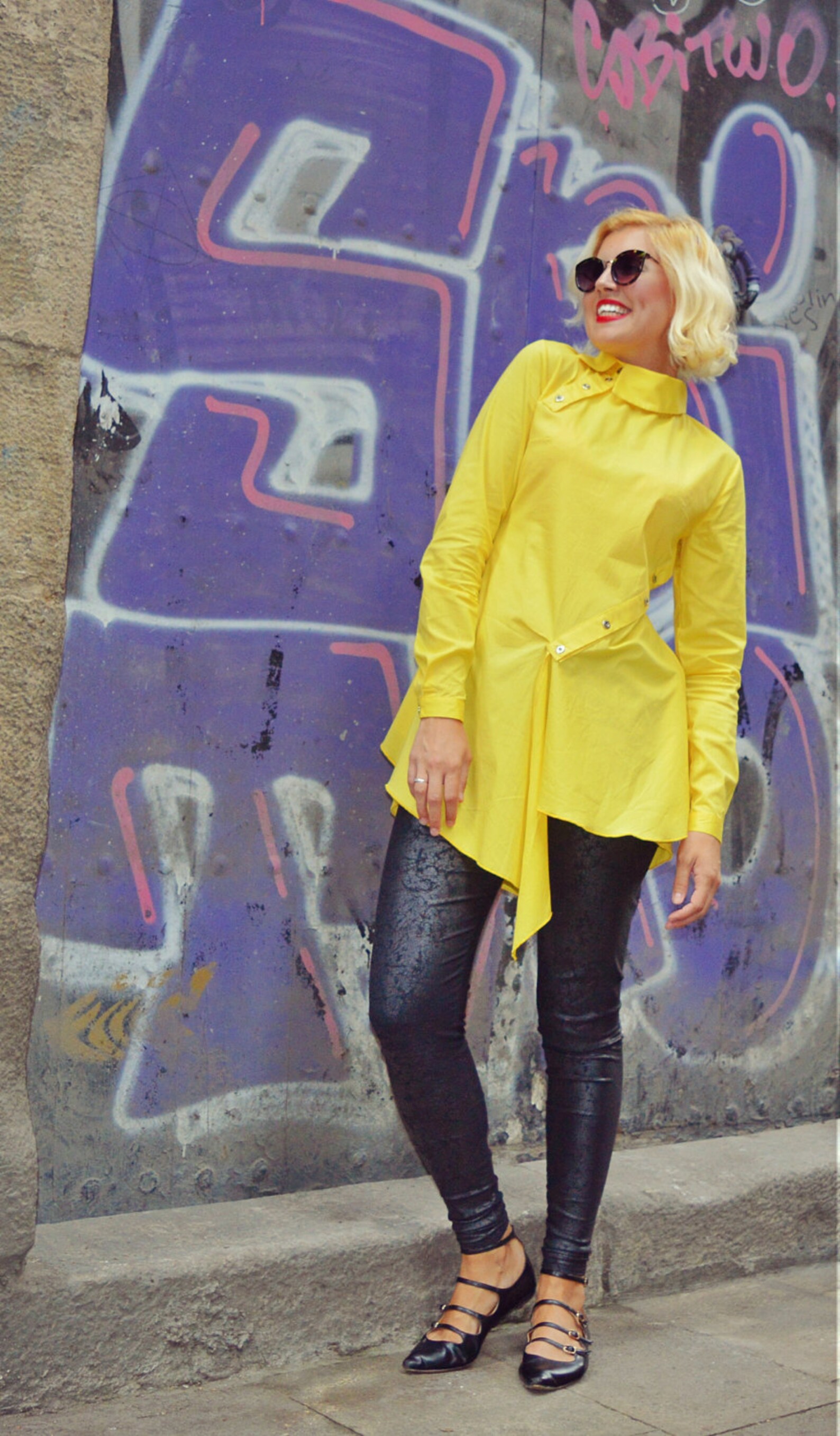 Extravagant Lemon Yellow Blouse / Pure Cotton Lemon Yellow Top - Etsy