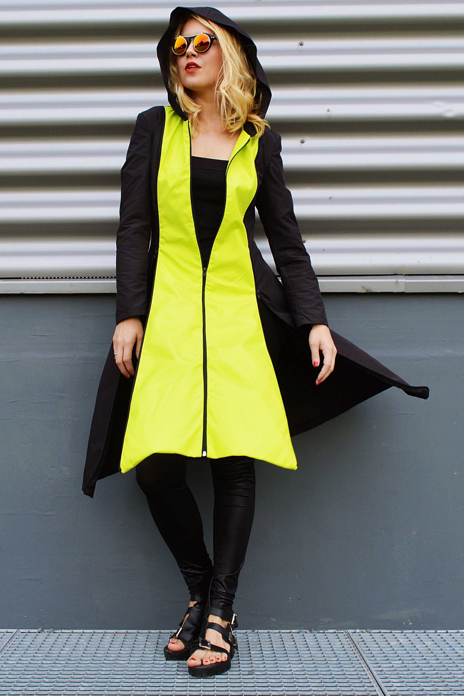 Zipper Jacket Raincoat Hooded Jacket With Multiple Zippers | Etsy