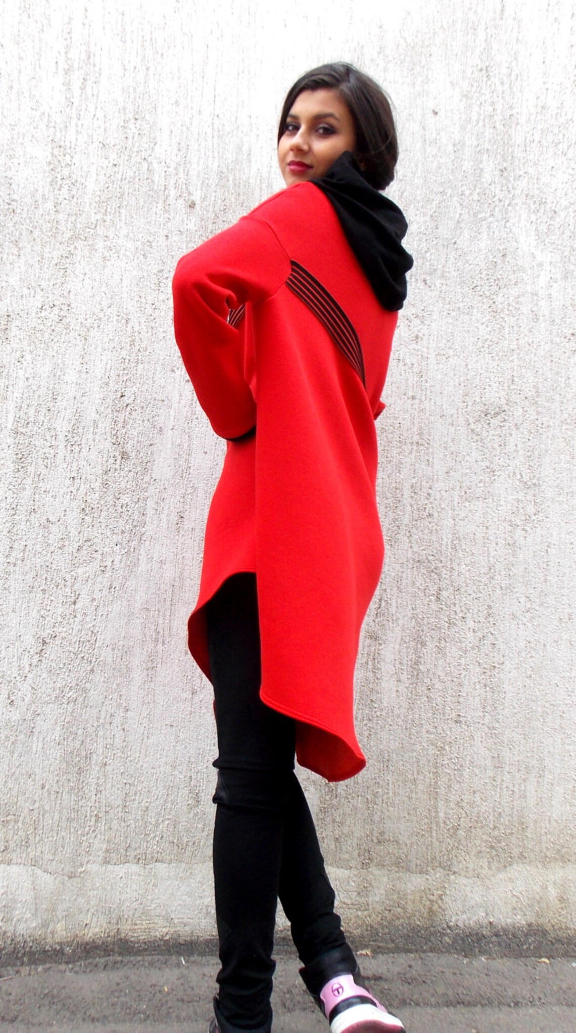 Women Sweatshirt Tunic With Hood Urban Unisex Tunic Streetwear | Etsy