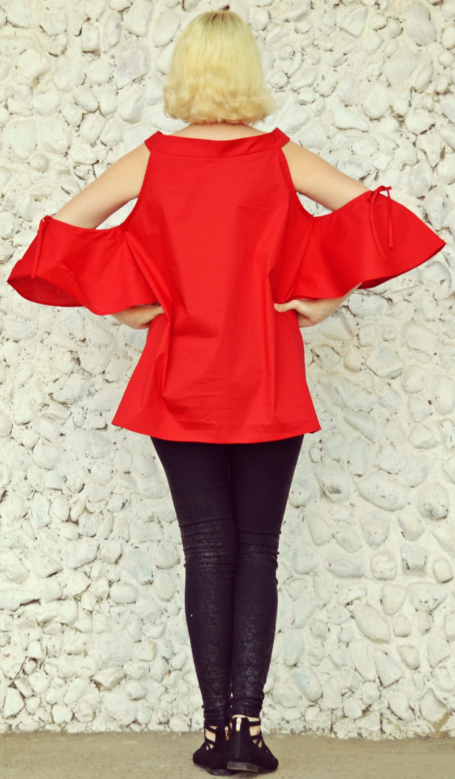 Extravagant Red Top / Cotton Red Top / Red Summer Top TT84 / - Etsy