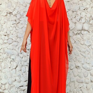 Extravagant Red Top TT87 Long Summer Top Sheer Red Duster - Etsy