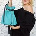 Extravagant Turquoise Leather Bag, Turquoise Leather Purse, Funky ...