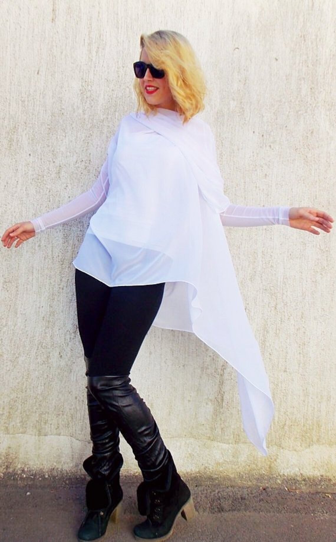 White Party Top Elegant Summer Top White Blouse Custom Made | Etsy