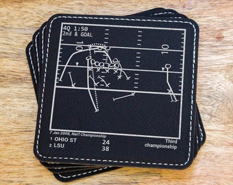 Greatest LSU Football Plays: Slate Coasters set of 4 - Etsy