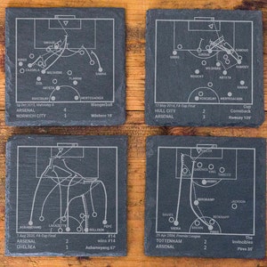 Greatest Arsenal Modern Plays: Slate Coasters set of 4 - Etsy