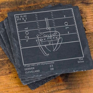 Greatest Broncos Plays: Slate Coasters (set of 4) - Etsy