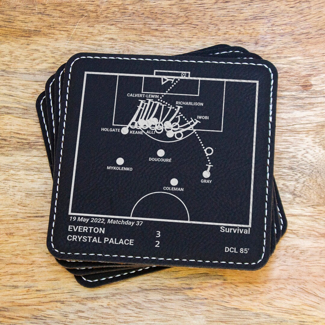 Greatest Everton Plays: Leatherette Coasters set of 4 - Etsy