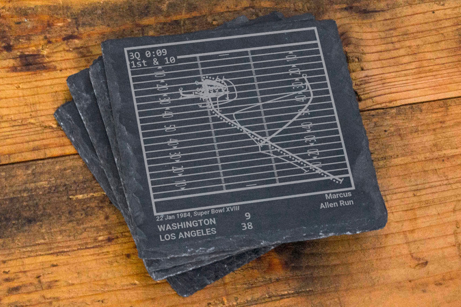 Greatest Raiders Plays: Slate Coasters (set of 4) - Etsy
