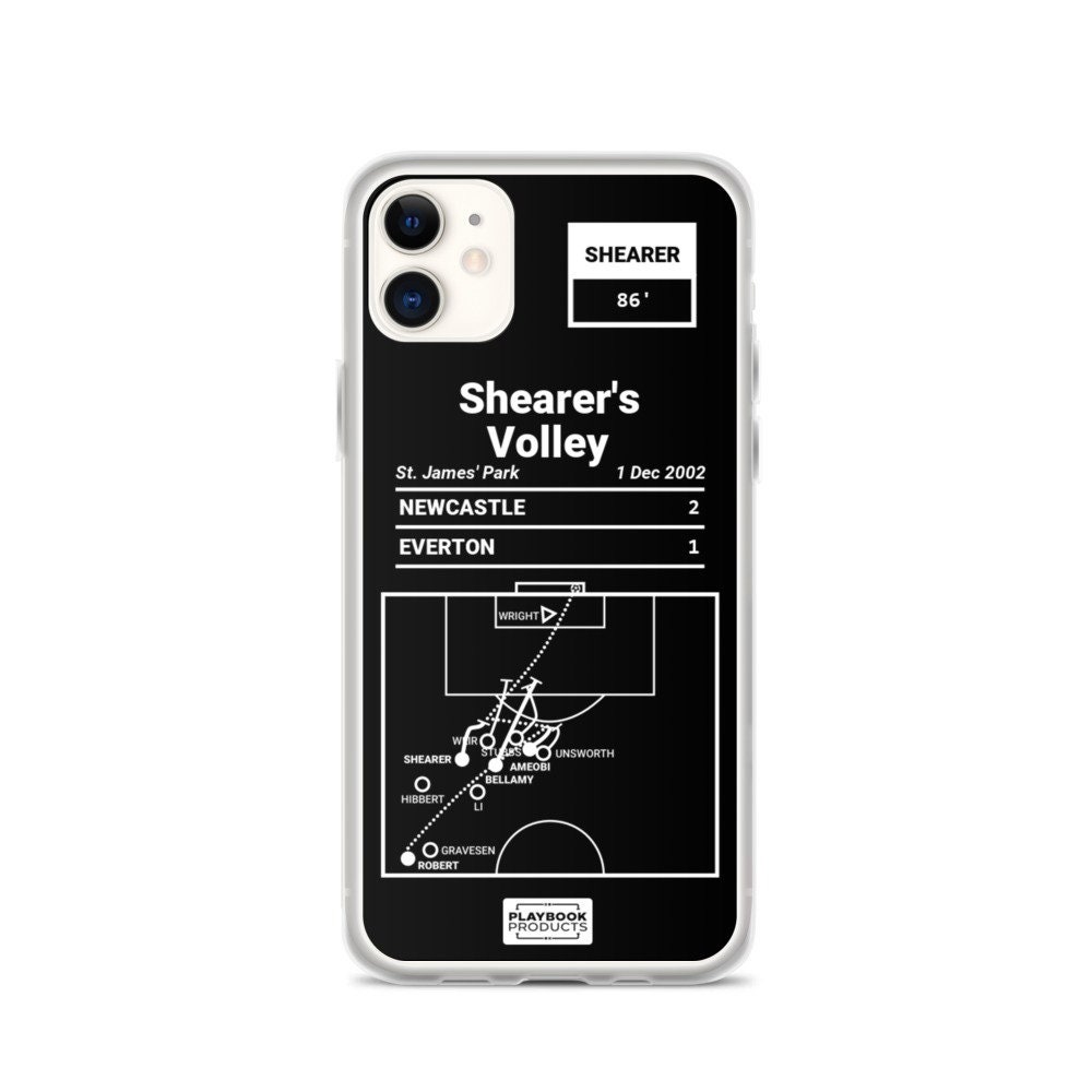 Greatest Newcastle Plays Iphone case: Shearer's Volley (2002) - Etsy