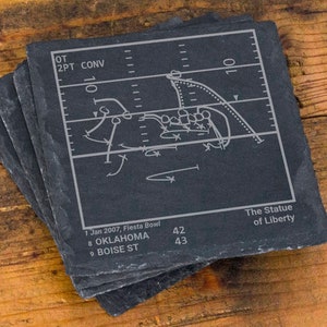 Greatest Boise State Football Plays: Slate Coasters set of 4 - Etsy