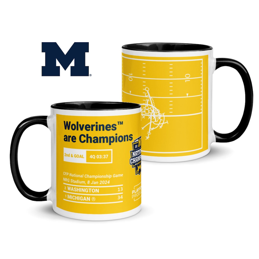 Greatest Michigan Football Plays Mug: Wolverines™ Are Champions (2024 ...